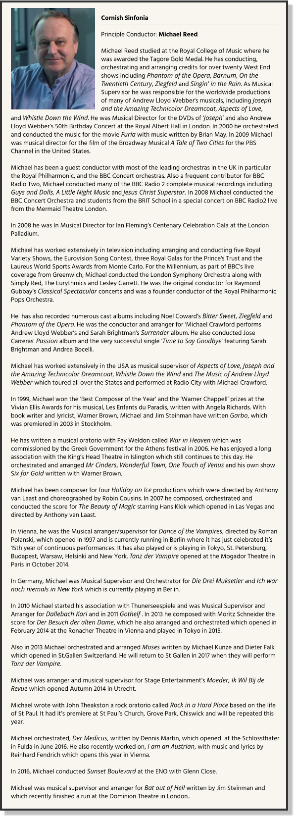 Cornish Sinfonia the orchestra for Cornwall and the Southwest